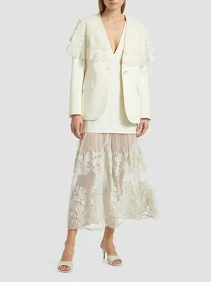 Sea Arielle Lace Linen Midi-dress
