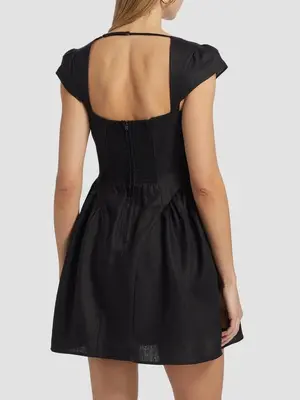 REFORMATION Oaklyn Linen A-line Minidress