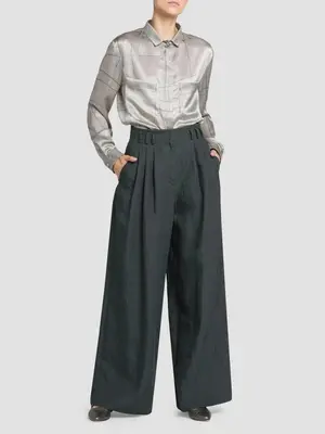 Giorgio Armani Compact Linen Trousers