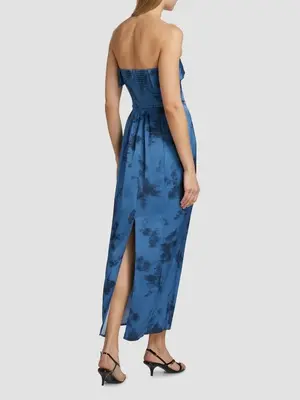 REFORMATION Johan Satin Cocktail Dress