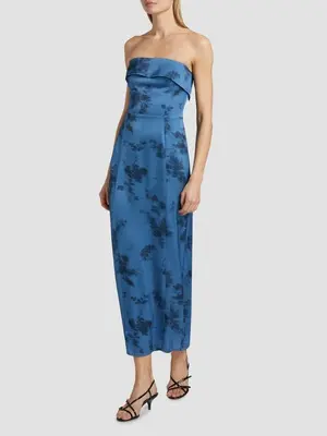 REFORMATION Johan Satin Cocktail Dress