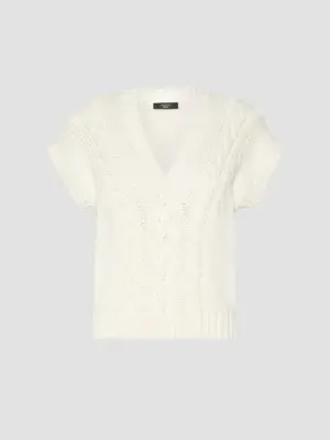 Max Mara Cotton Yarn Gilet - Ecru