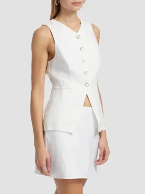 REFORMATION Aspen Linen Top