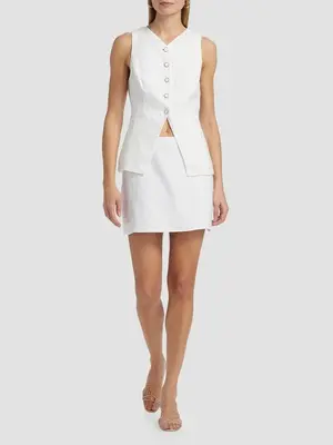 REFORMATION Aspen Linen Top