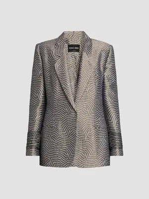 Giorgio Armani Irregular Geometric Jacquard Blazer