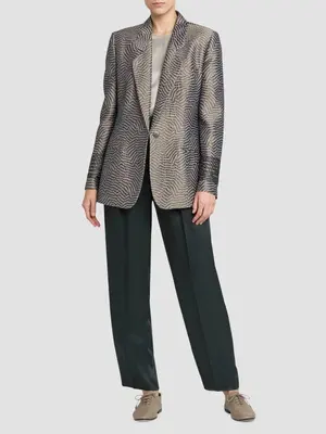 Giorgio Armani Irregular Geometric Jacquard Blazer