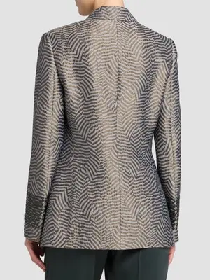 Giorgio Armani Irregular Geometric Jacquard Blazer