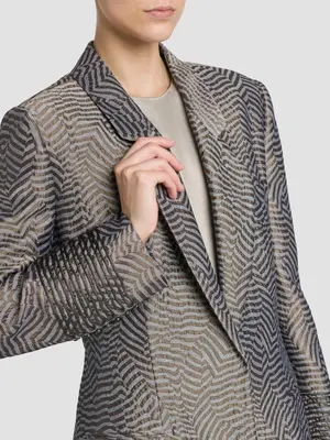 Giorgio Armani Irregular Geometric Jacquard Blazer