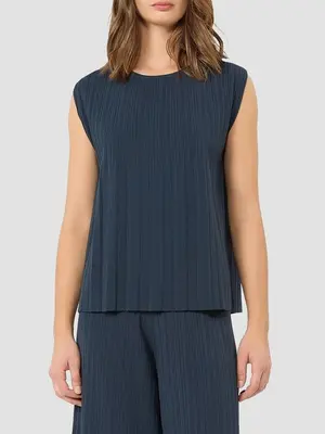 Max Mara Plissé Pleated Viscose Yarn Sweater