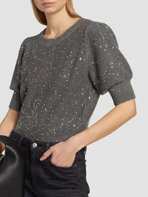 Paige Gladiolus Sequin-embellished Sweater