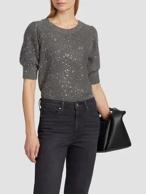 Paige Gladiolus Sequin-embellished Sweater