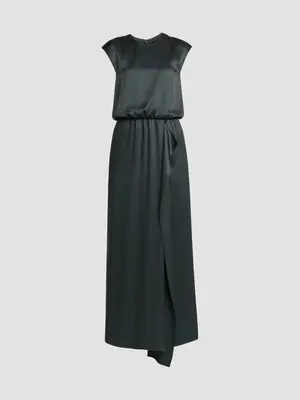 Giorgio Armani Double Silk Satin Maxi Dress