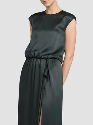 Giorgio Armani Double Silk Satin Maxi Dress