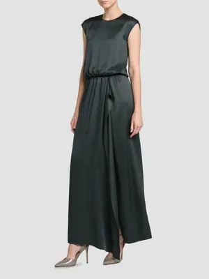 Giorgio Armani Double Silk Satin Maxi Dress