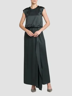 Giorgio Armani Double Silk Satin Maxi Dress