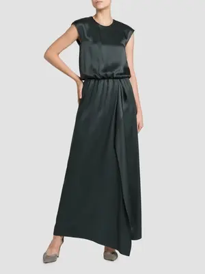 Giorgio Armani Double Silk Satin Maxi Dress