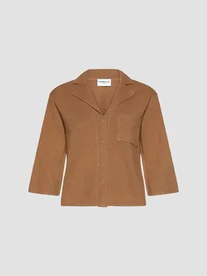 Marella Boxy Cashmere And Wool Shirt Jacket