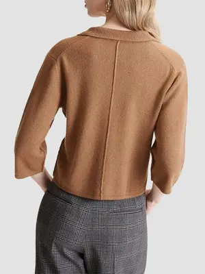 Marella Boxy Cashmere And Wool Shirt Jacket