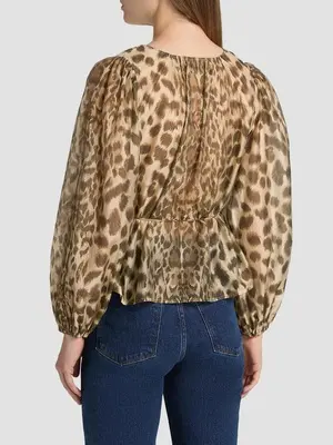 Sea Claude Leopard-print Blouse - Cream