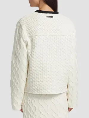 Moschino Textured Knit Jacket - Ivory
