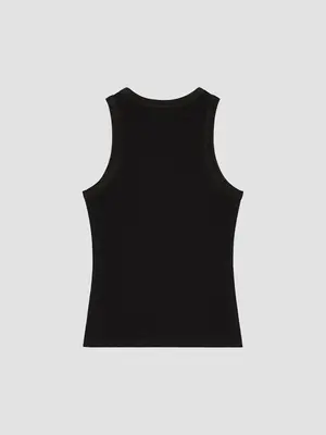 Givenchy Slim Fit Tank Top In Cotton With Paris Print - Black