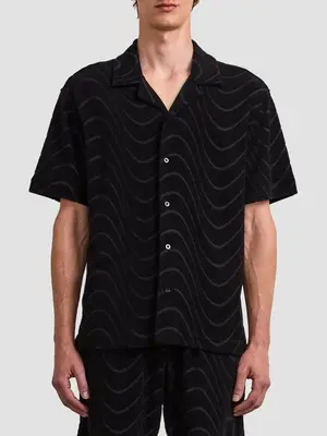 Frescobol Carioca Roberto Fibra Terry-cotton-blend Camp Shirt