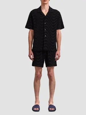 Frescobol Carioca Roberto Fibra Terry-cotton-blend Camp Shirt