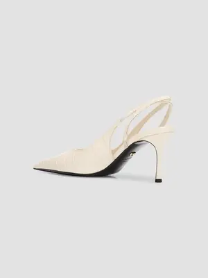FERRAGAMO Dafne 70mm Croc-embossed Slingback Pumps