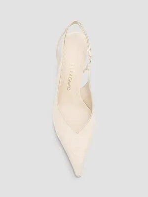 FERRAGAMO Dafne 70mm Croc-embossed Slingback Pumps