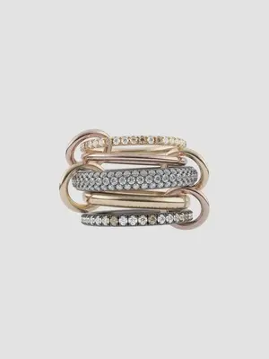 SPINELLI KILCOLLIN Leo Sterling Silver, Two-tone 18k Gold & 2.70 Tcw Diamond -band Ring