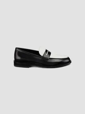 Manolo Blahnik Perry Leather Penny Loafers - Black