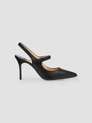 Manolo Blahnik Camparisli 90mm Leather Mary Jane Pumps - Black