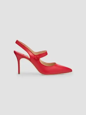 Manolo Blahnik Camparisli 90mm Leather Mary Jane Pumps - Red