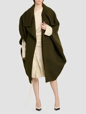 FERRAGAMO Lace-up Satin Knee-length Skirt