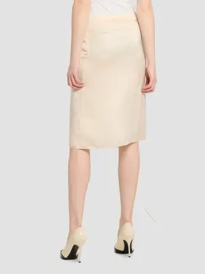FERRAGAMO Lace-up Satin Knee-length Skirt