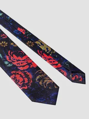 Givenchy Tie In Silk With Floral Print