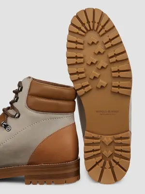Manolo Blahnik Janka Leather Hiking Boots