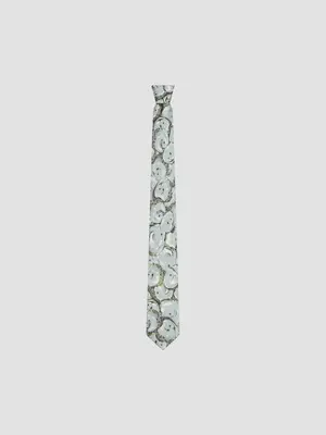 Givenchy Tie In Silk With Oysters Print - Light Blue