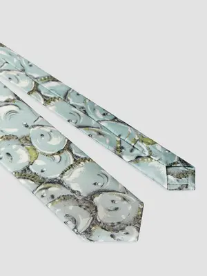 Givenchy Tie In Silk With Oysters Print