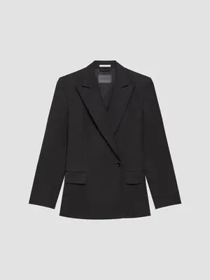 Helmut Lang Wool Gabardine Relaxed-fit Blazer - Black