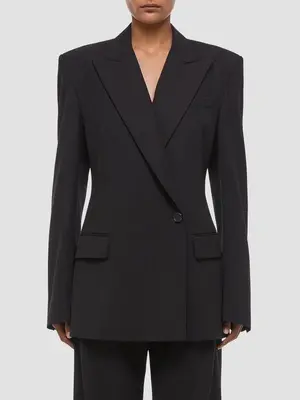Helmut Lang Wool Gabardine Relaxed-fit Blazer
