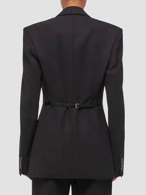 Helmut Lang Wool Gabardine Relaxed-fit Blazer