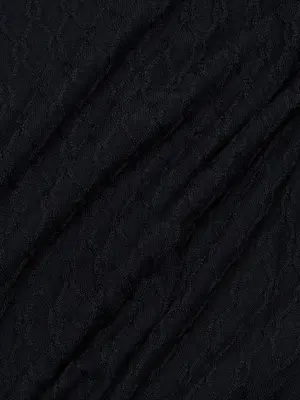 Emporio Armani Textured Wool Jacquard Crewneck Sweater
