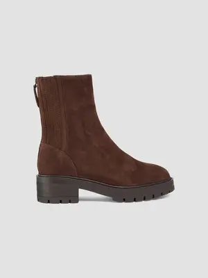 AQUAZZURA Saint Honroe Suede Combat Boots