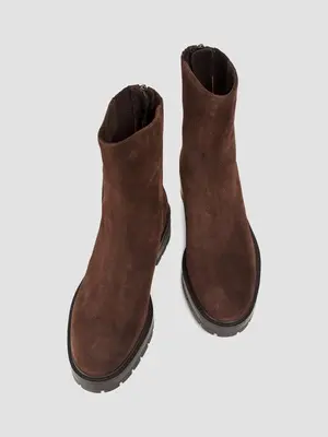 AQUAZZURA Saint Honroe Suede Combat Boots