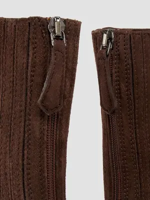 AQUAZZURA Saint Honroe Suede Combat Boots