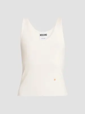 Moschino Ultrafine Wool-silk Tank - White