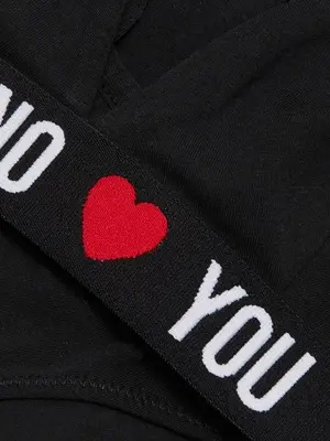 Moschino Logo Triangle Bikini Top