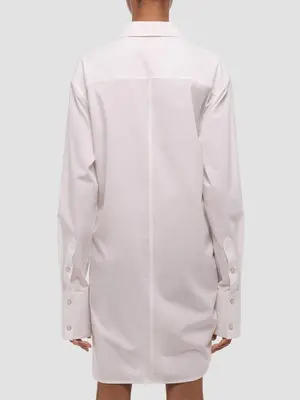 Helmut Lang Knotted Cotton Shirtdress
