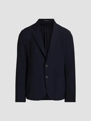 Emporio Armani Soft Seersucker Blazer - Navy
